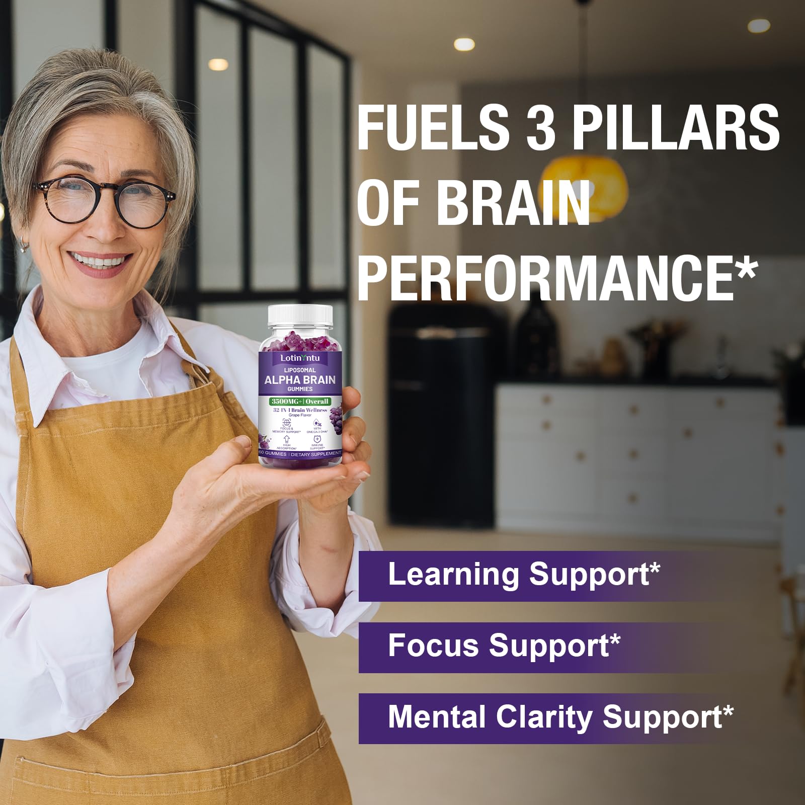 Alpha GPC gummies for mental clarity