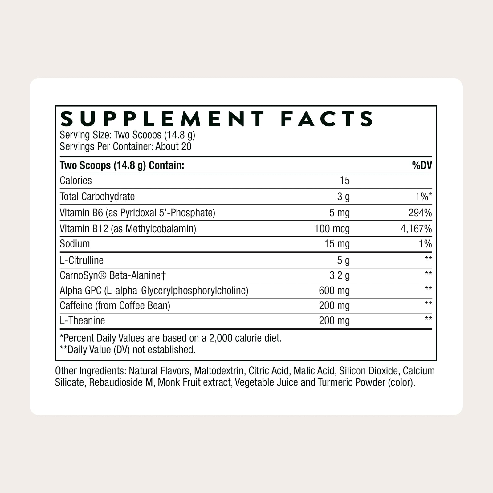 Alpha GPC pre-workout for focus