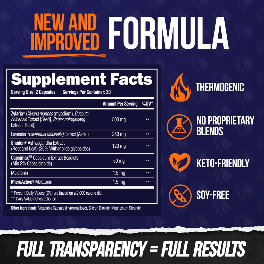 ALPHA LION Night Burn capsules for energy boost