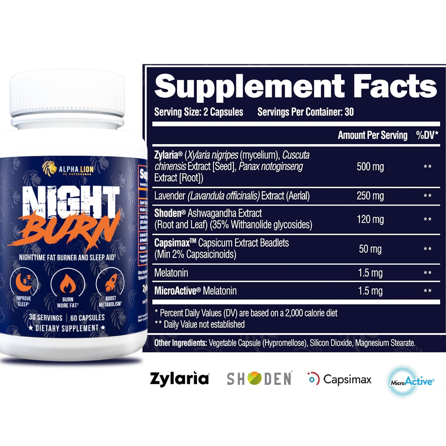 ALPHA LION Night Burn capsules