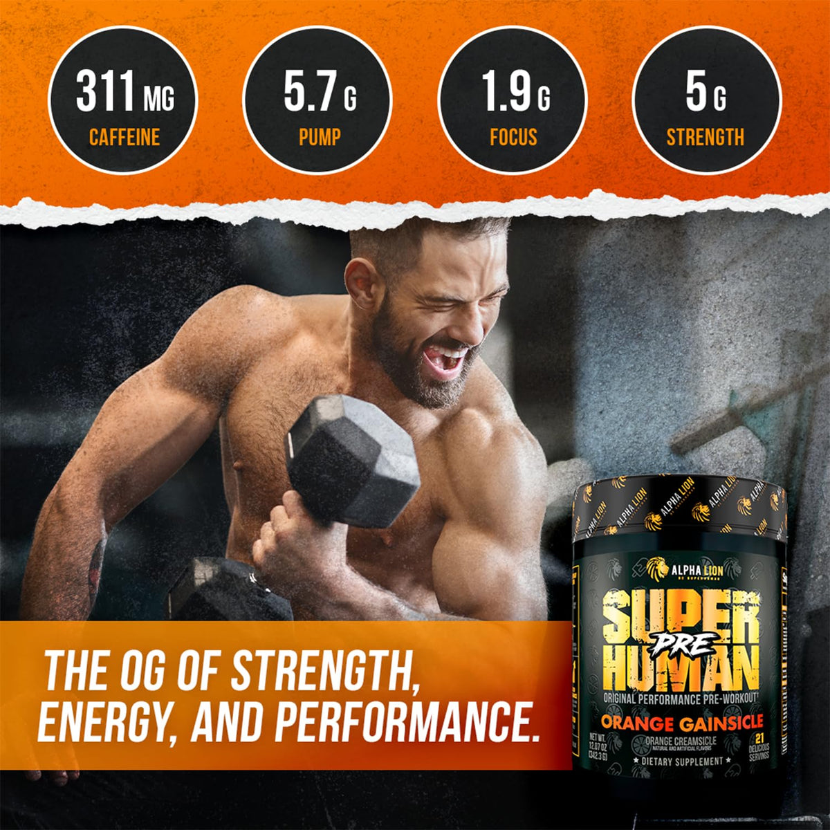 ALPHA LION pre-workout for intense workouts