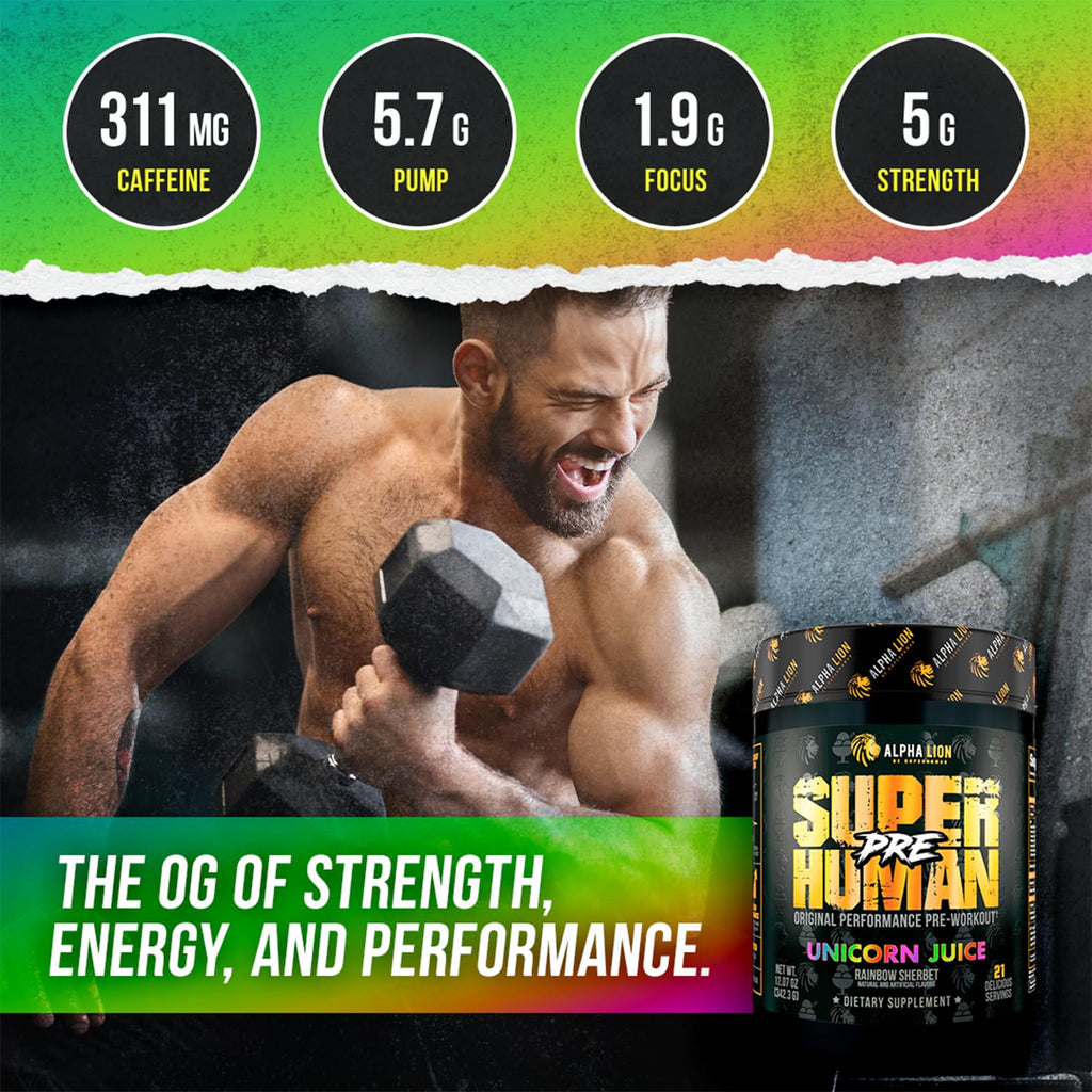 ALPHA LION pre-workout for muscle pump