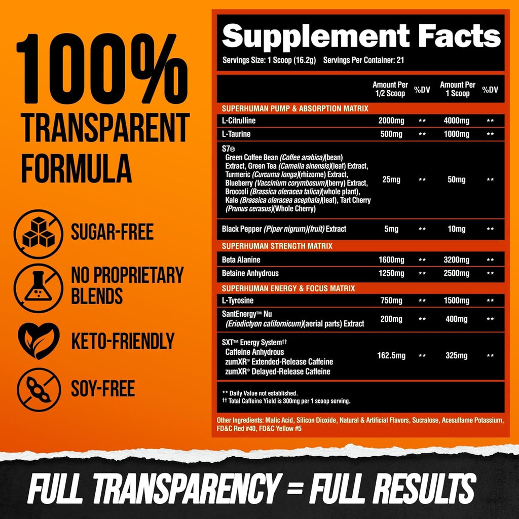 ALPHA LION pre-workout for muscle pump