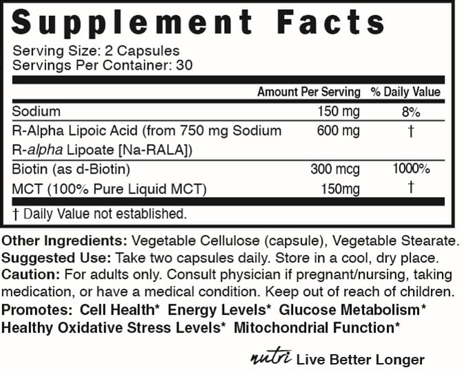 alpha lipoic acid for energy metabolism
