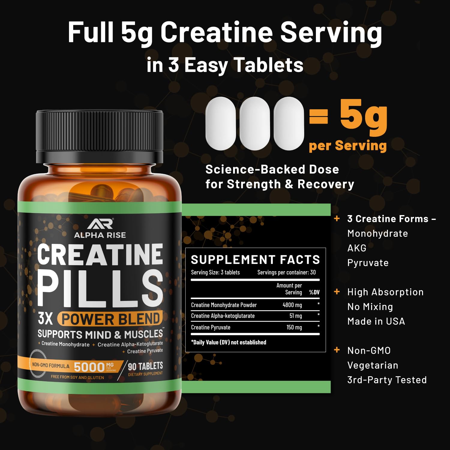 ALPHA RISE creatine for workout recovery