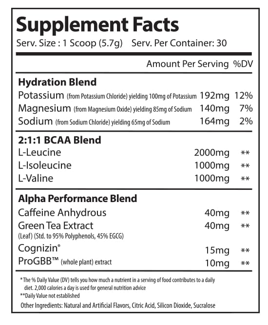 Alpha Supps BCAA for endurance support