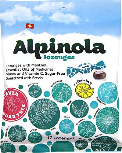 Alpinola menthol lozenges for throat relief