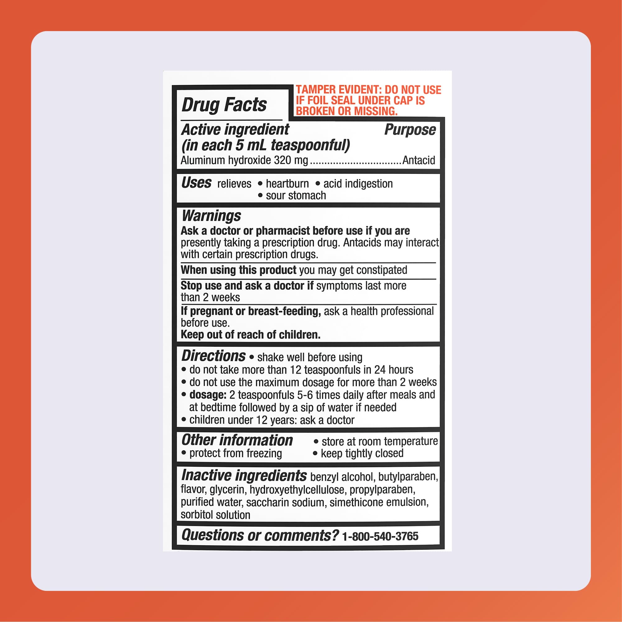aluminum hydroxide gel for acid reflux