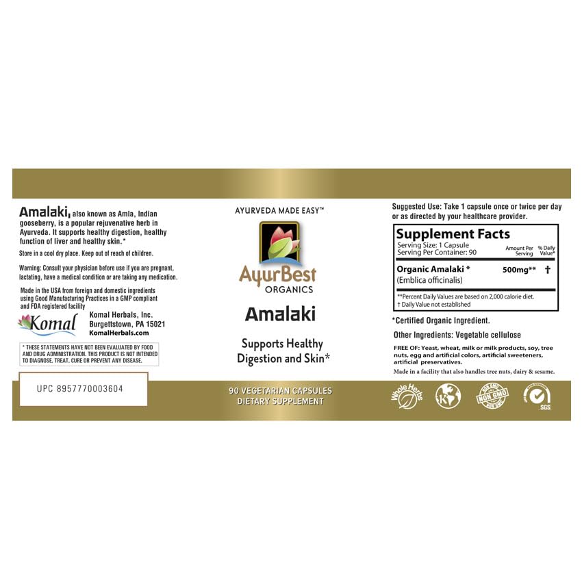 Amalaki supplements for balanced nutrition