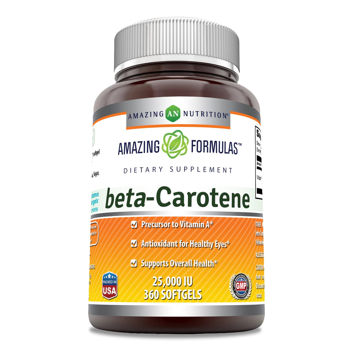 Amazing Formulas Beta Carotene softgels for eye health