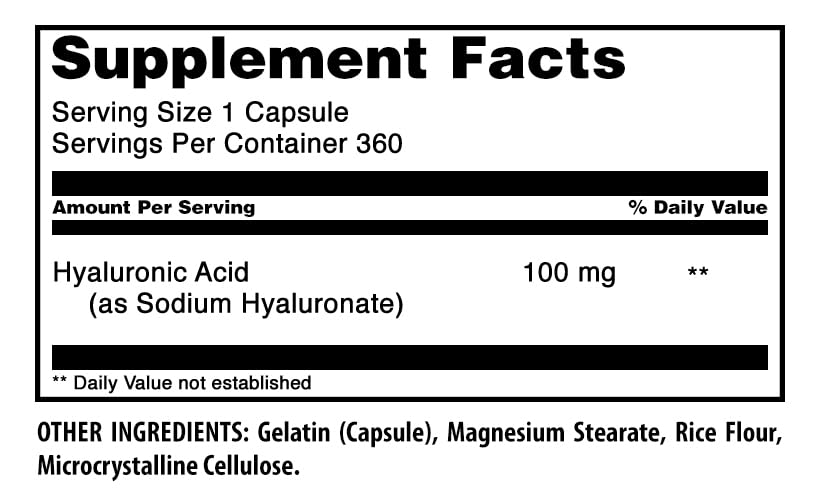 Amazing Formulas hyaluronic acid capsules