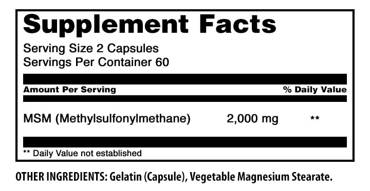 Amazing Formulas MSM for better sleep