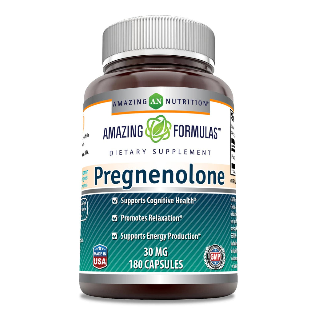 Amazing Formulas Pregnenolone capsules for hormonal balance