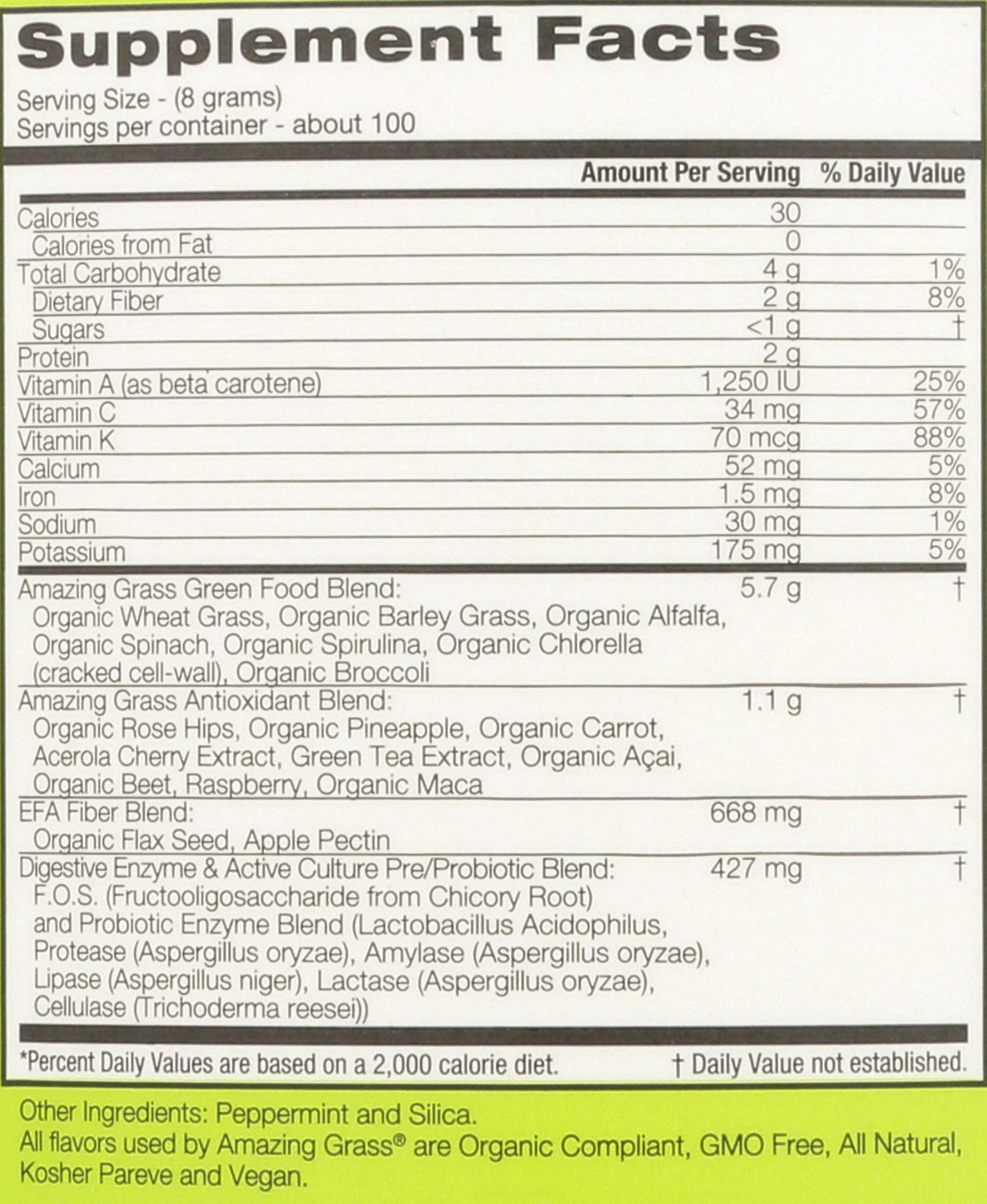 Amazing Grass spirulina and barley grass
