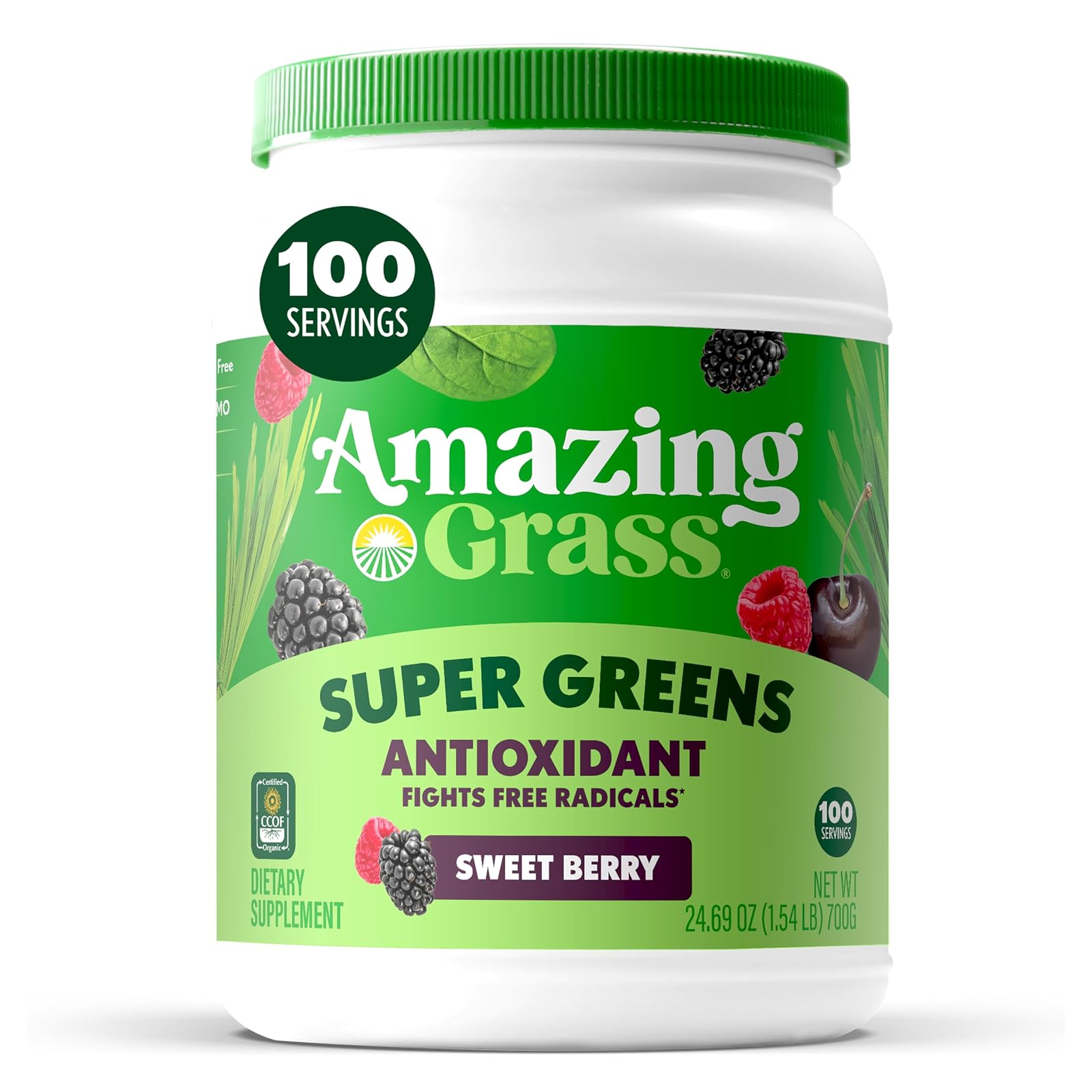 Amazing Grass Super Greens powder for energy