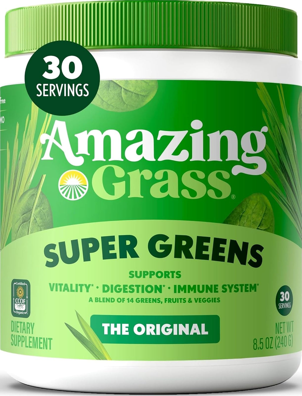 Amazing Grass super greens powder nutrition