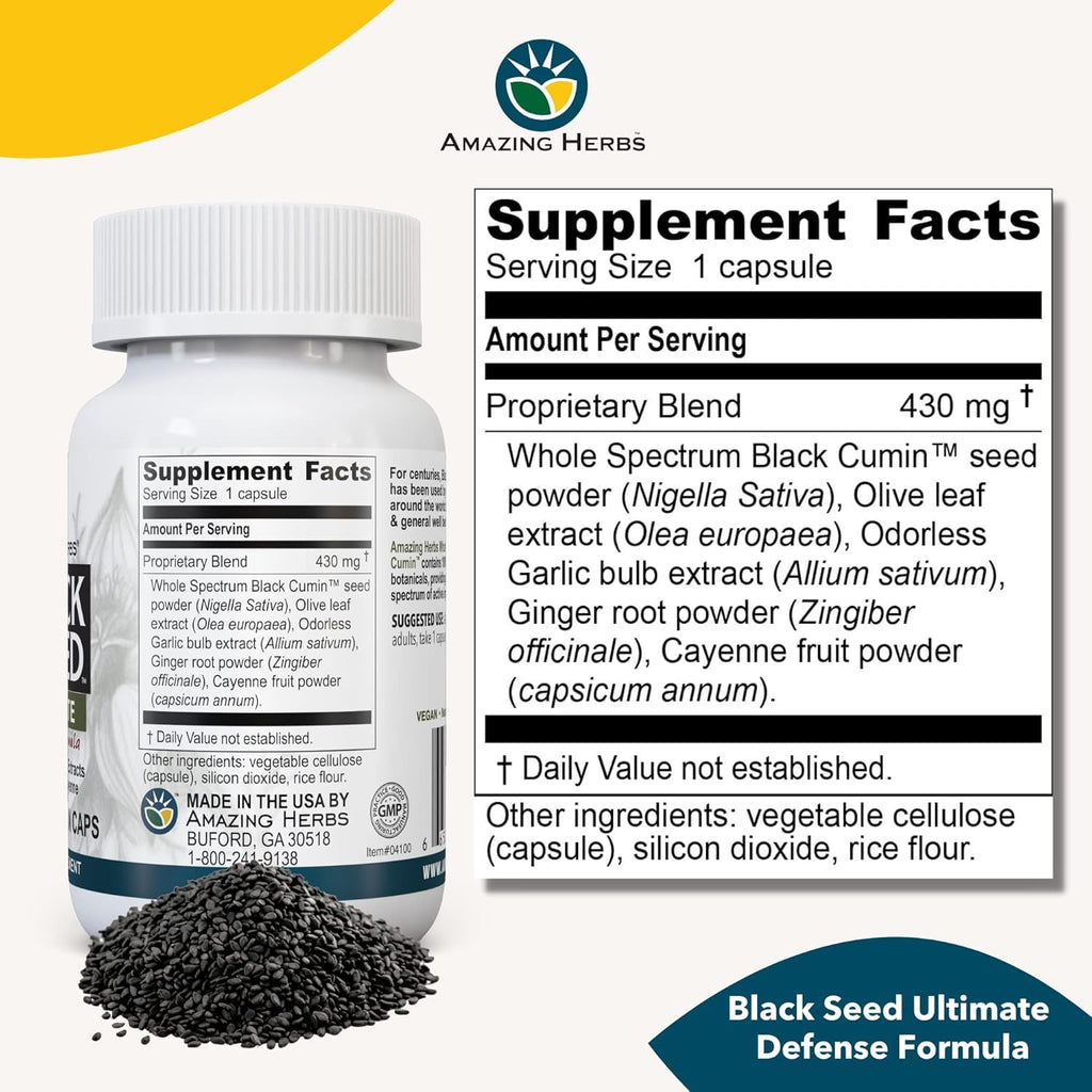 Amazing Herbs black seed capsules