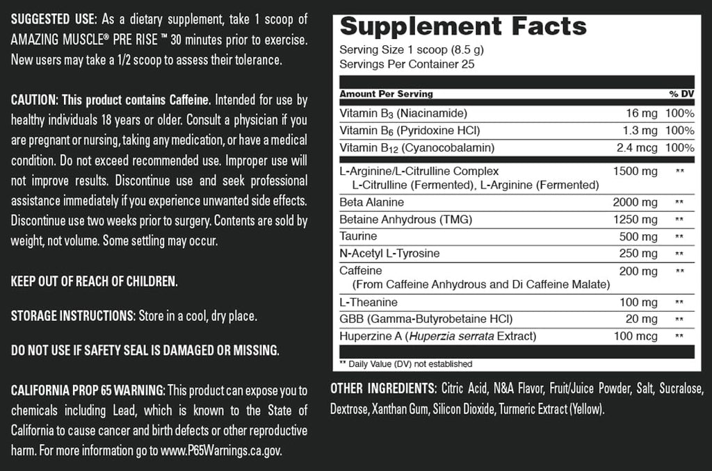 Amazing Muscle pre-workout for muscle gain