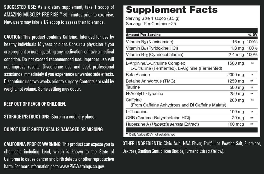 Amazing Muscle pre-workout for muscle gain