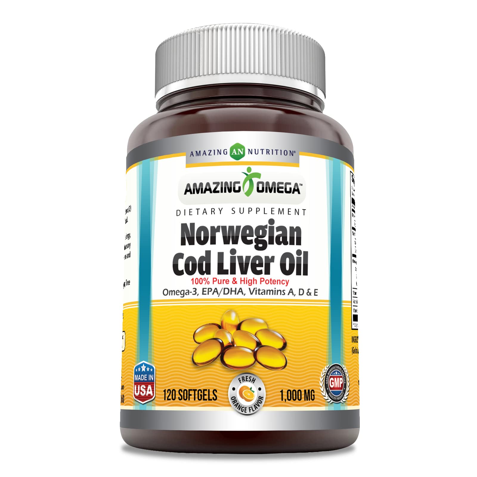Amazing Omega Cod Liver Oil softgels for heart health