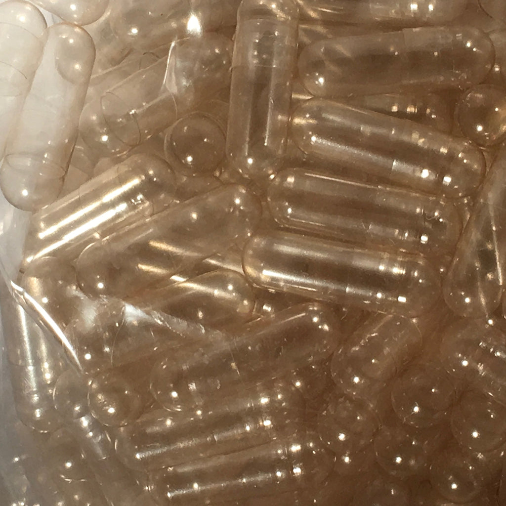 amber tint vegetarian capsules for herbs