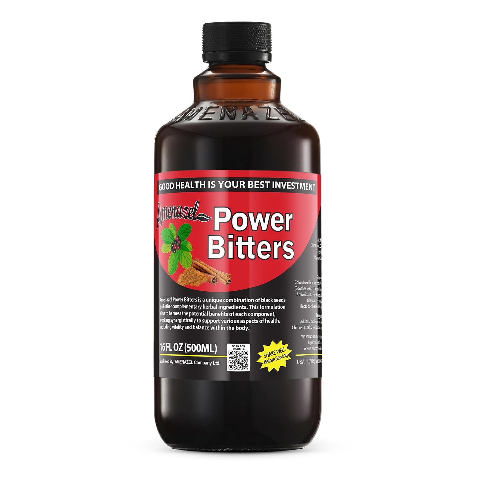 Amenazel Organic Power Bitters detox drink