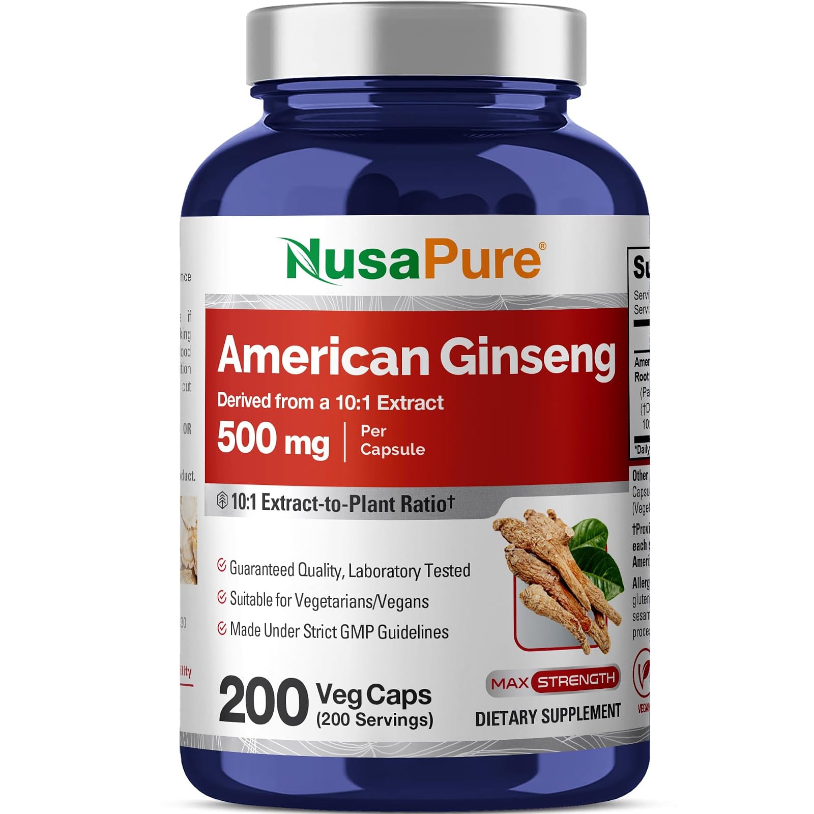 American ginseng 500 mg capsules