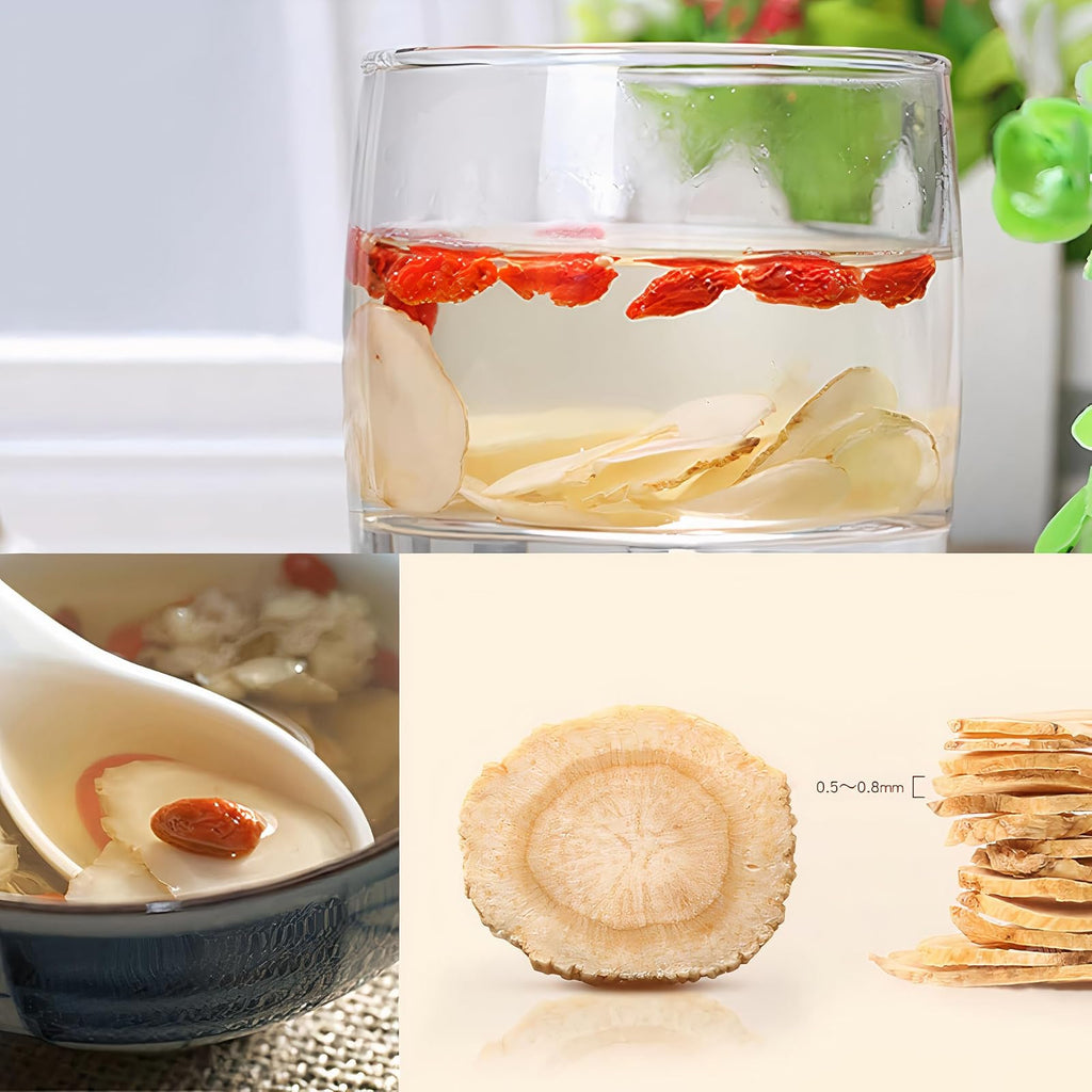 American ginseng slices in convenient packaging