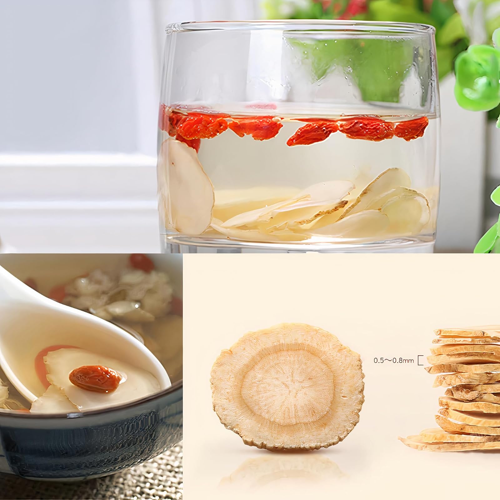 American ginseng slices in convenient packaging