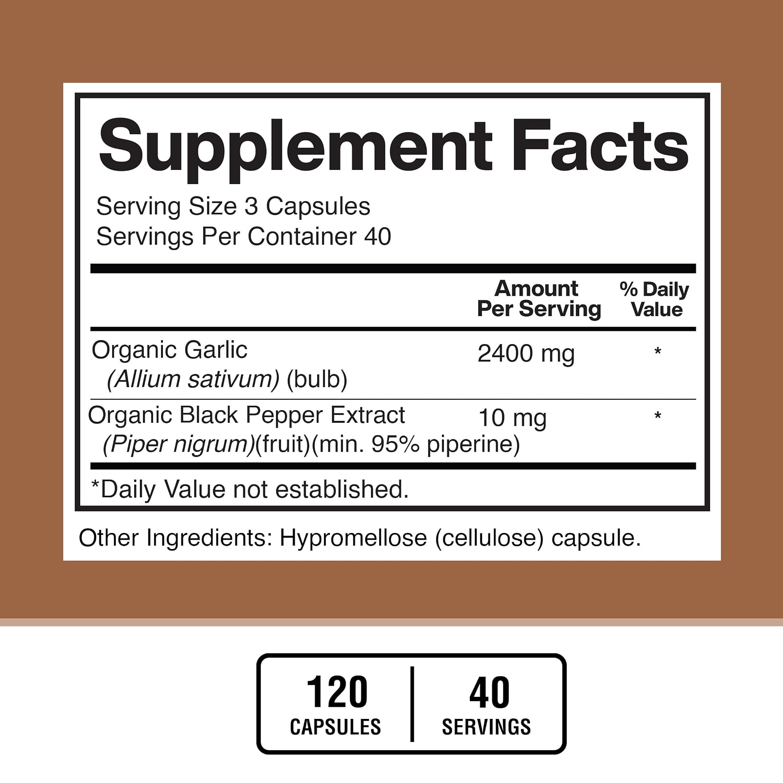 American Standard garlic 2400 mg