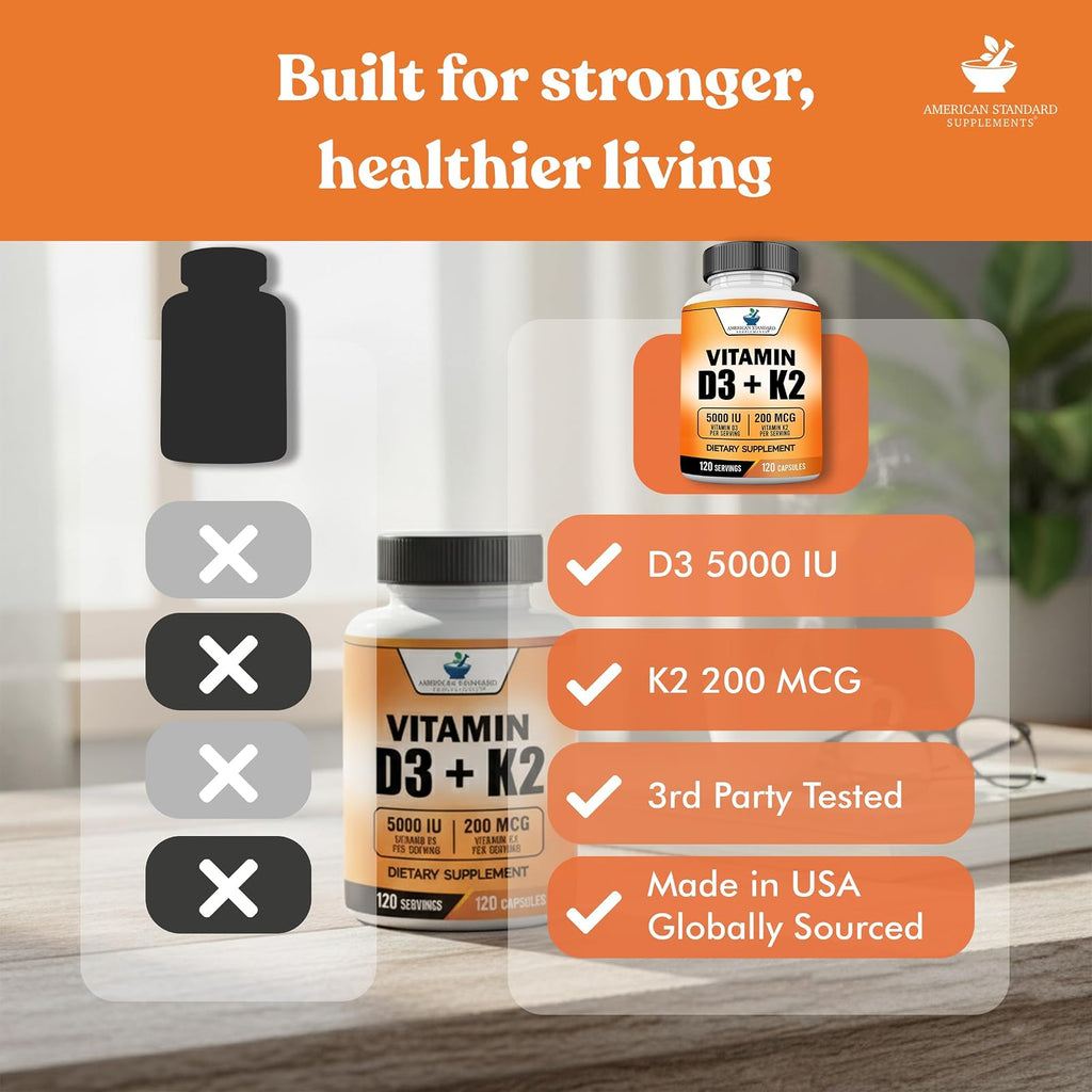 American Standard vitamin D3 K2