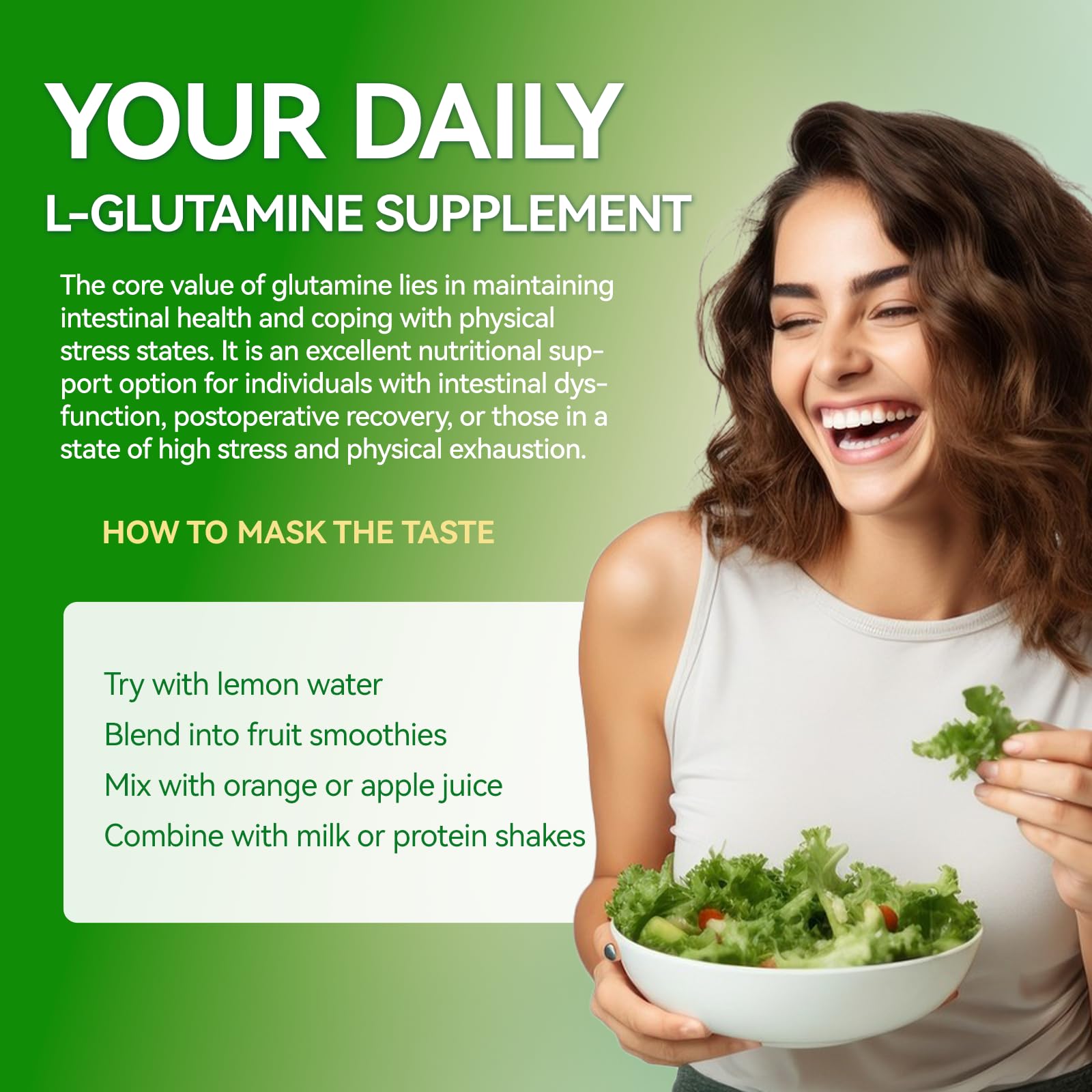 Amino acid L-Glutamine for endurance