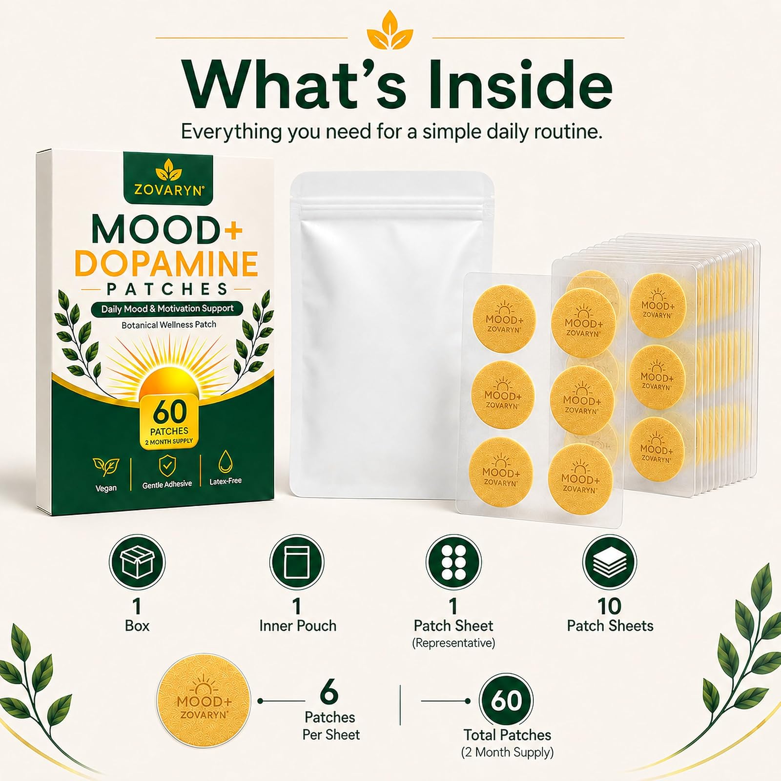 Amino acid patches for mental clarity