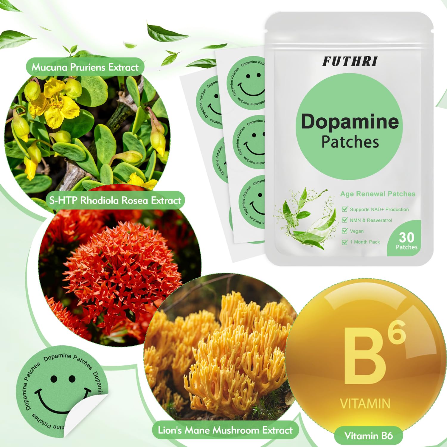 Amino acid patches for wellness