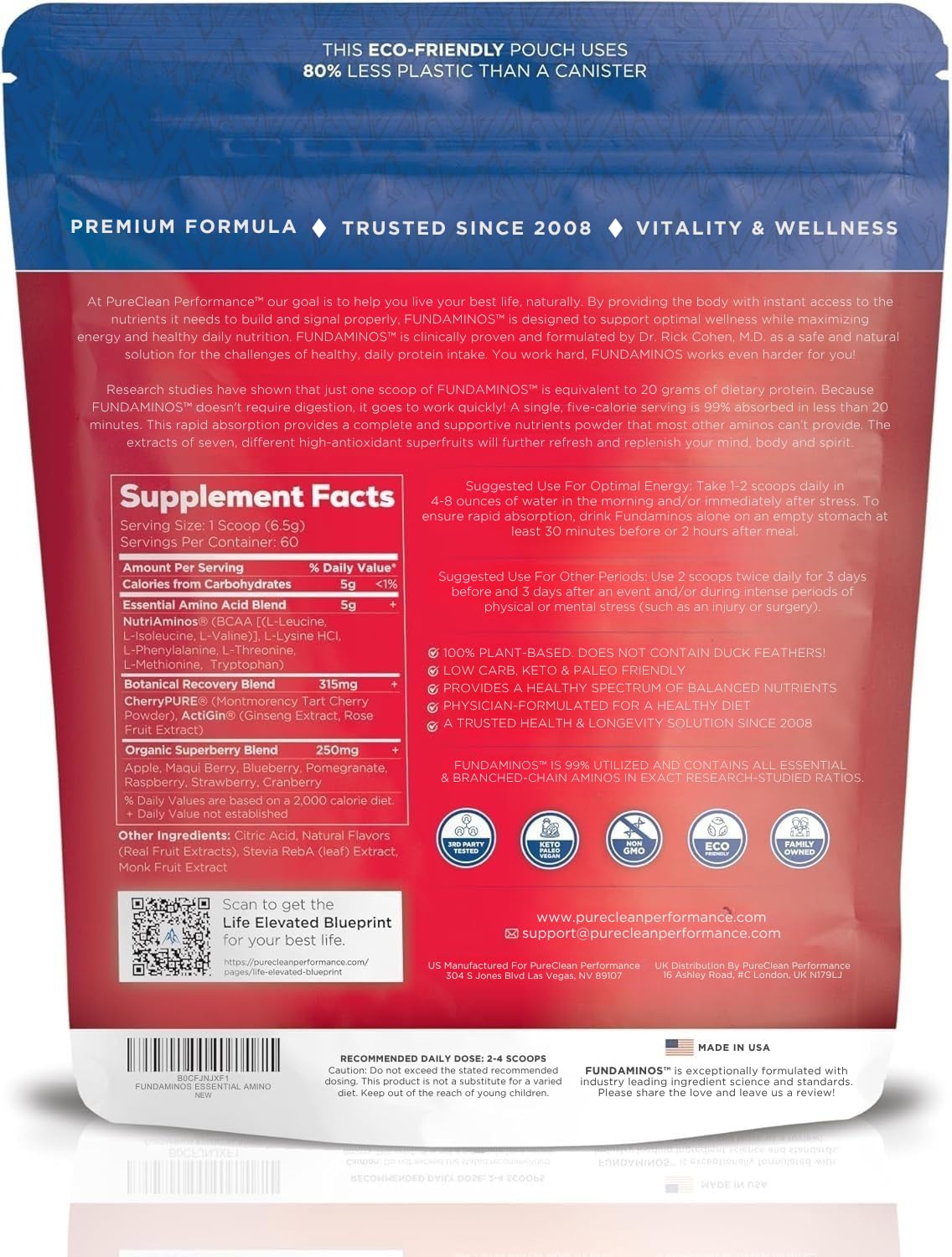 Amino acid supplement for muscle recovery