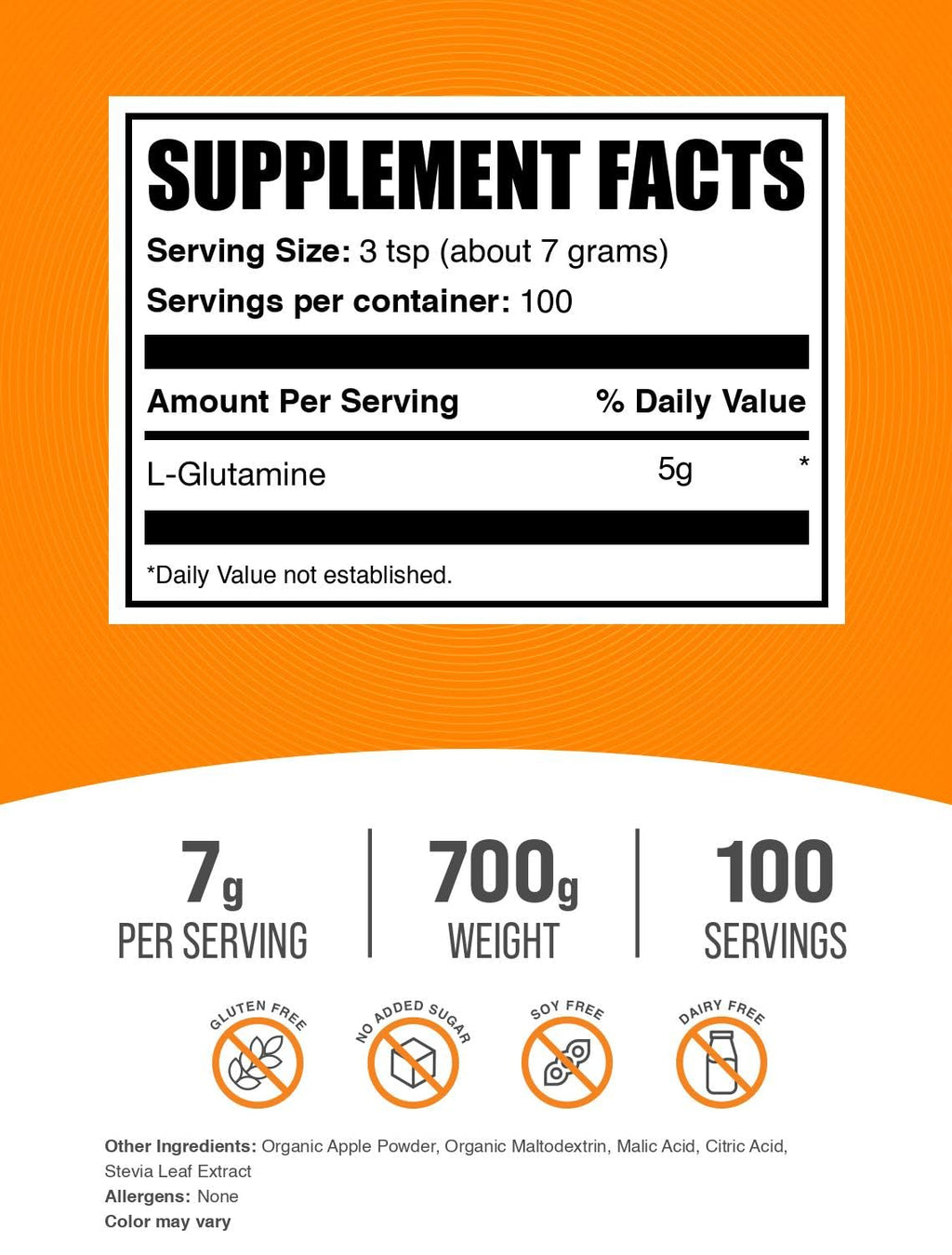 Amino acid supplement for recovery