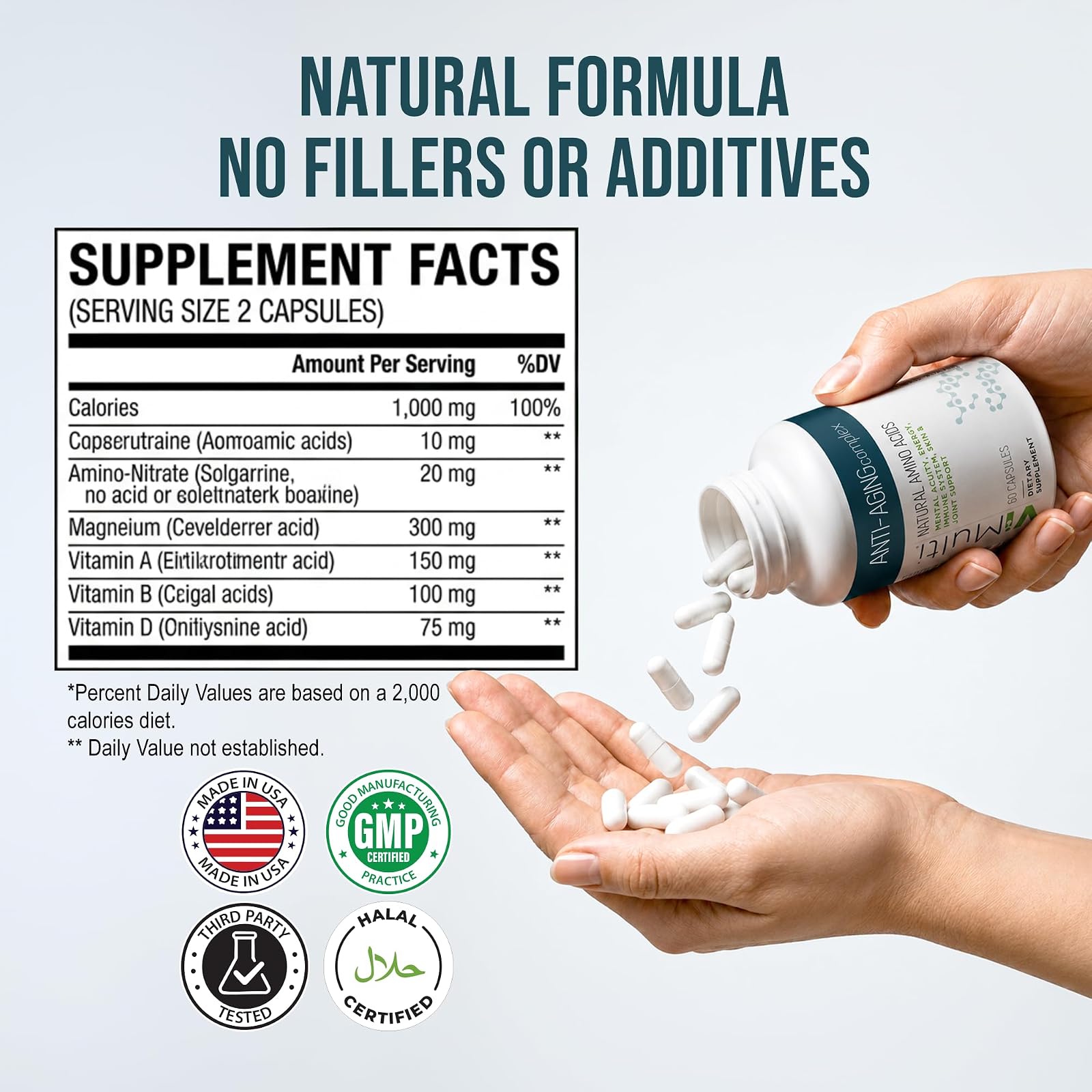 Amino acids for enhanced vitality