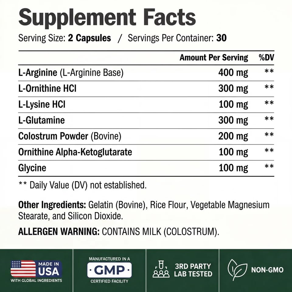 Amino acids for muscle recovery