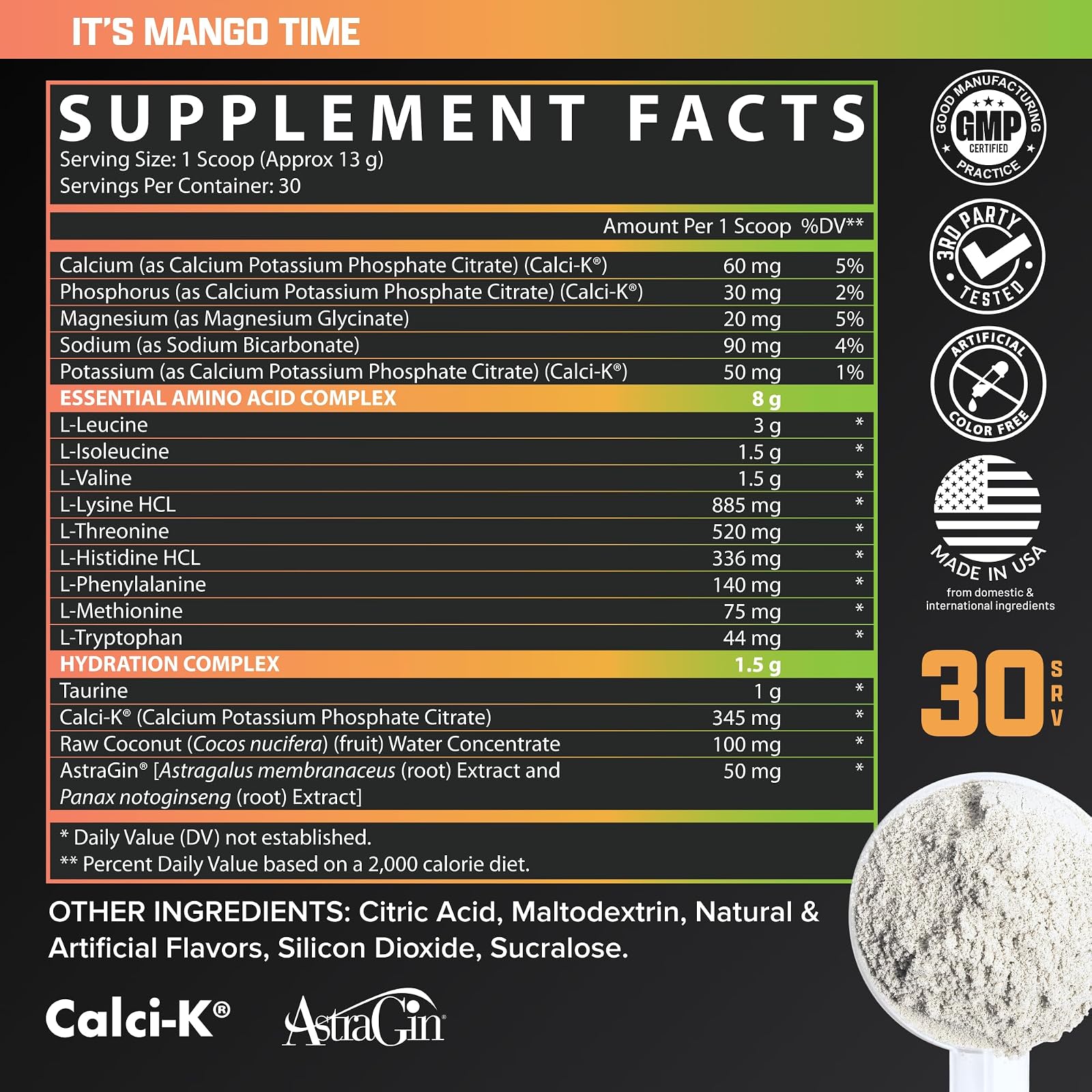Amino acids for optimal hydration