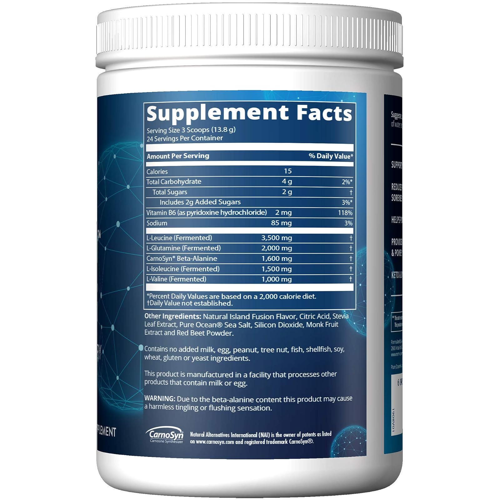 Amino acids for optimal workout recovery