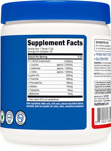 Amino acids for post-workout nutrition