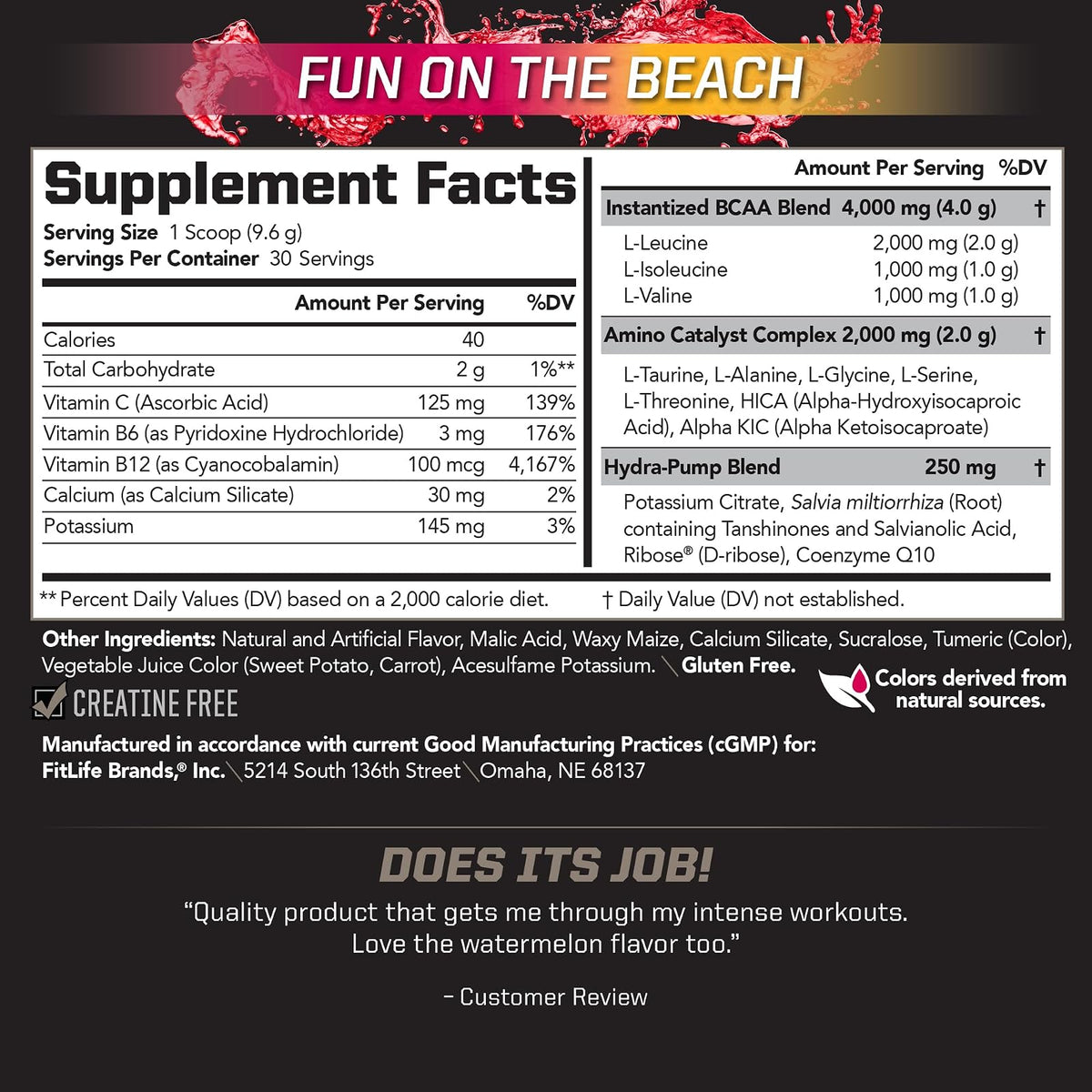 Amino acids for post-workout support