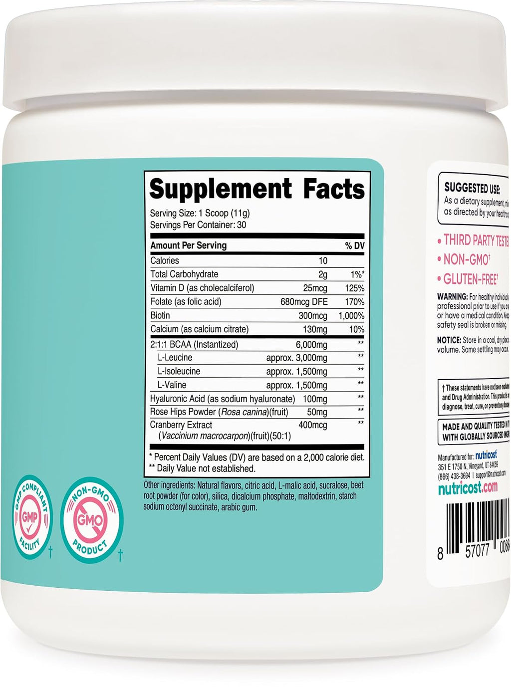 Amino acids for women's workout support