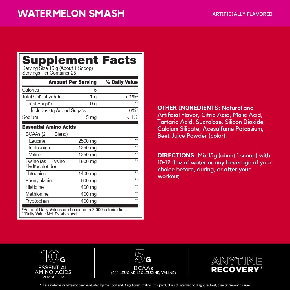 Amino acids powder for energy boost