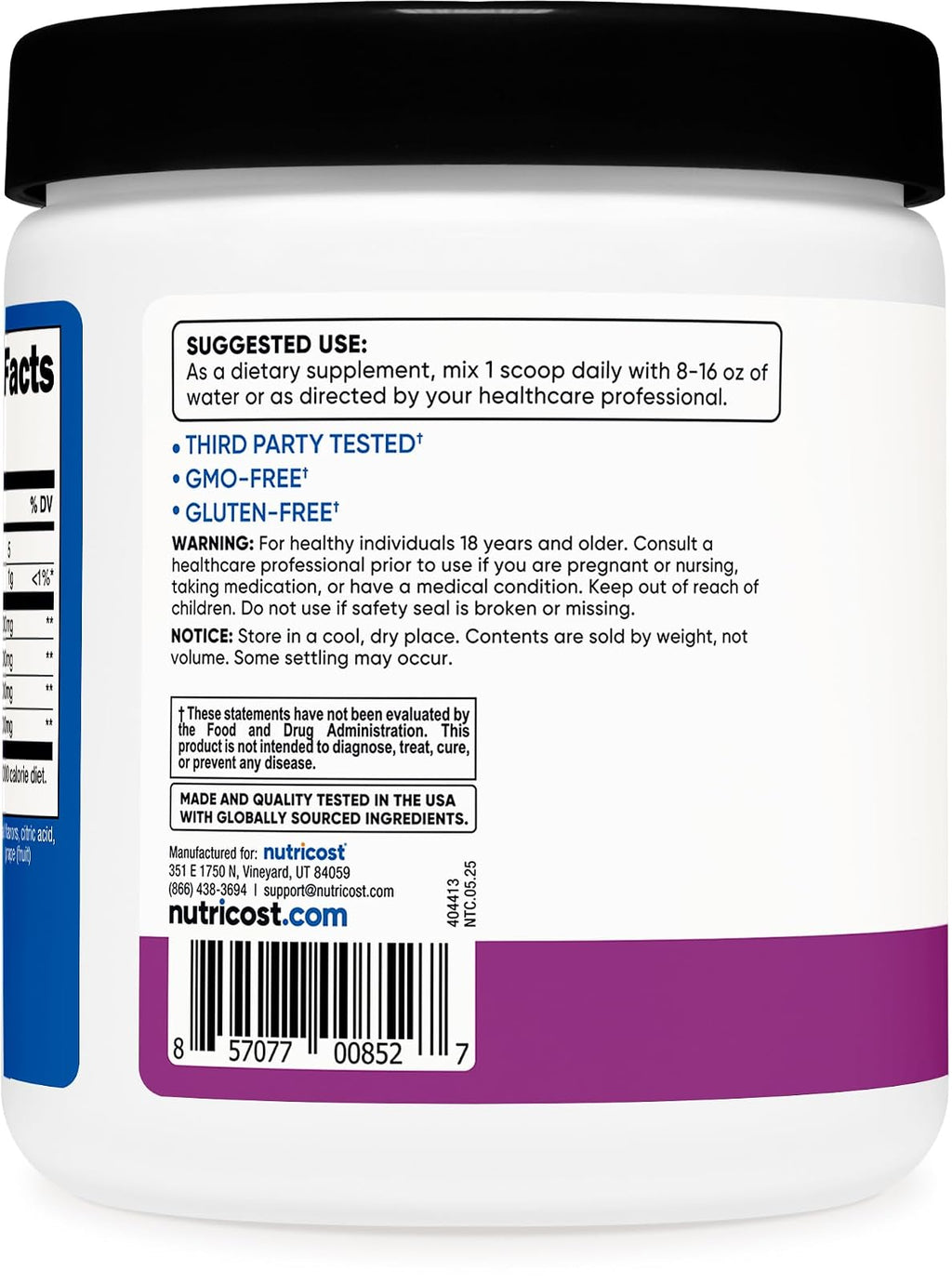Amino acids powder for post-exercise recovery
