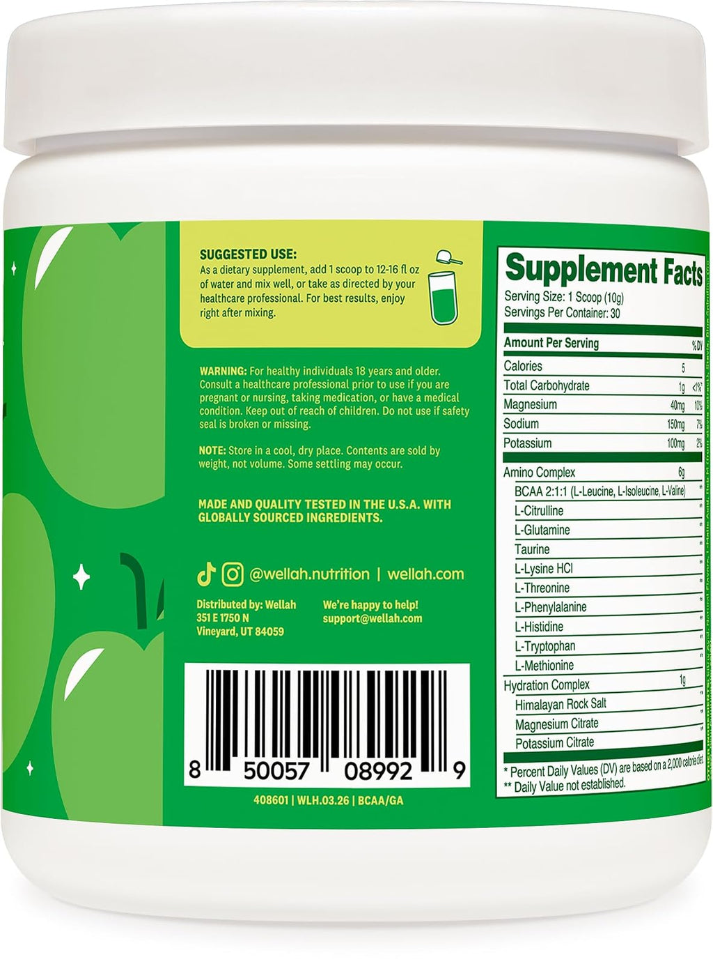 Amino acids powder for workout support