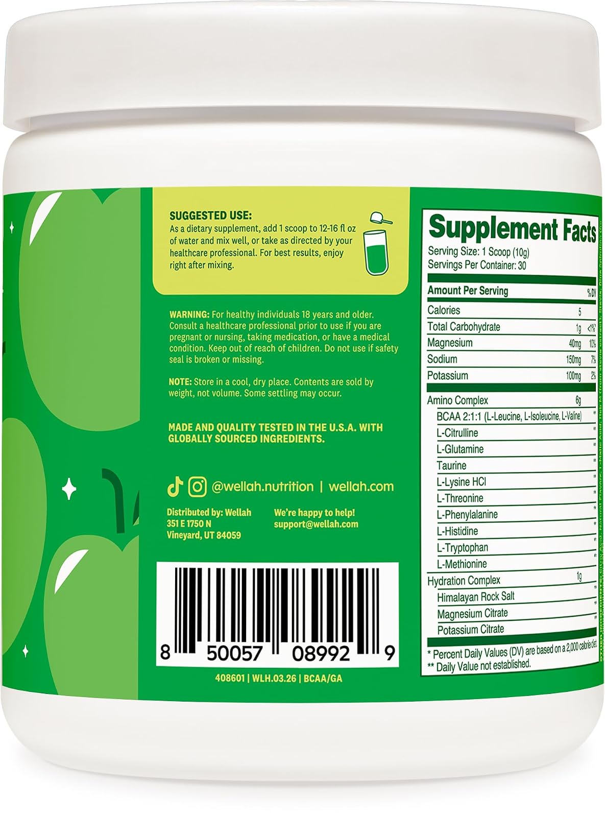 Amino acids powder for workout support