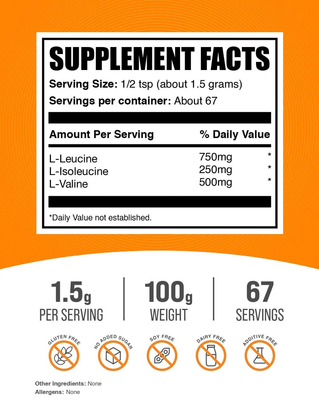 Amino acids supplement for workout performance