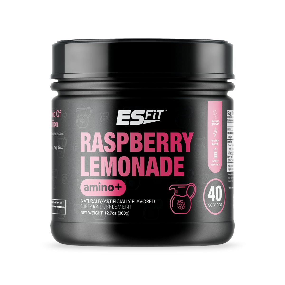Amino+ BCAA powder raspberry lemonade