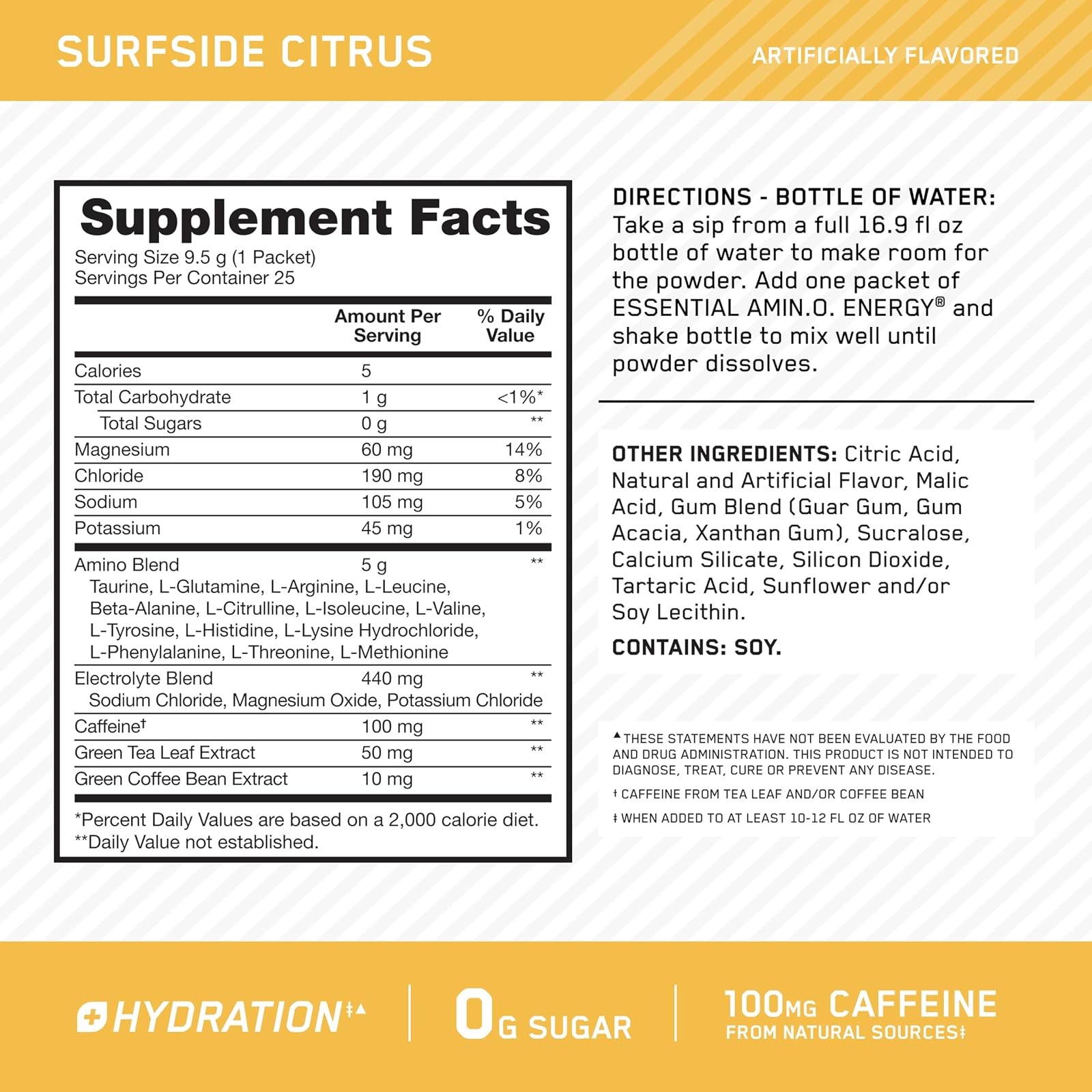 Amino energy for enhanced focus